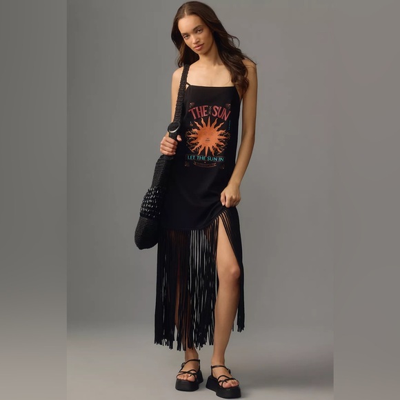 FARM Rio | Dresses | Farm Rio Slim Fringe Maxi Dress | Poshmark